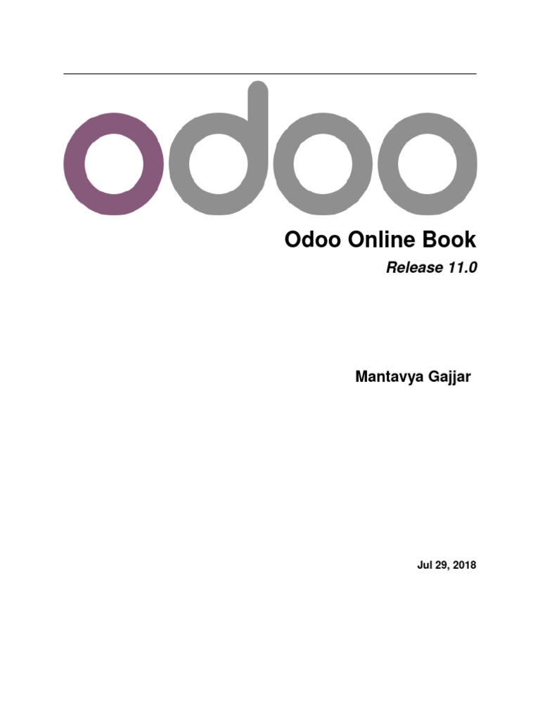 Odoo Online Book: Release 11.0 Guide | PDF | Application Software ...
