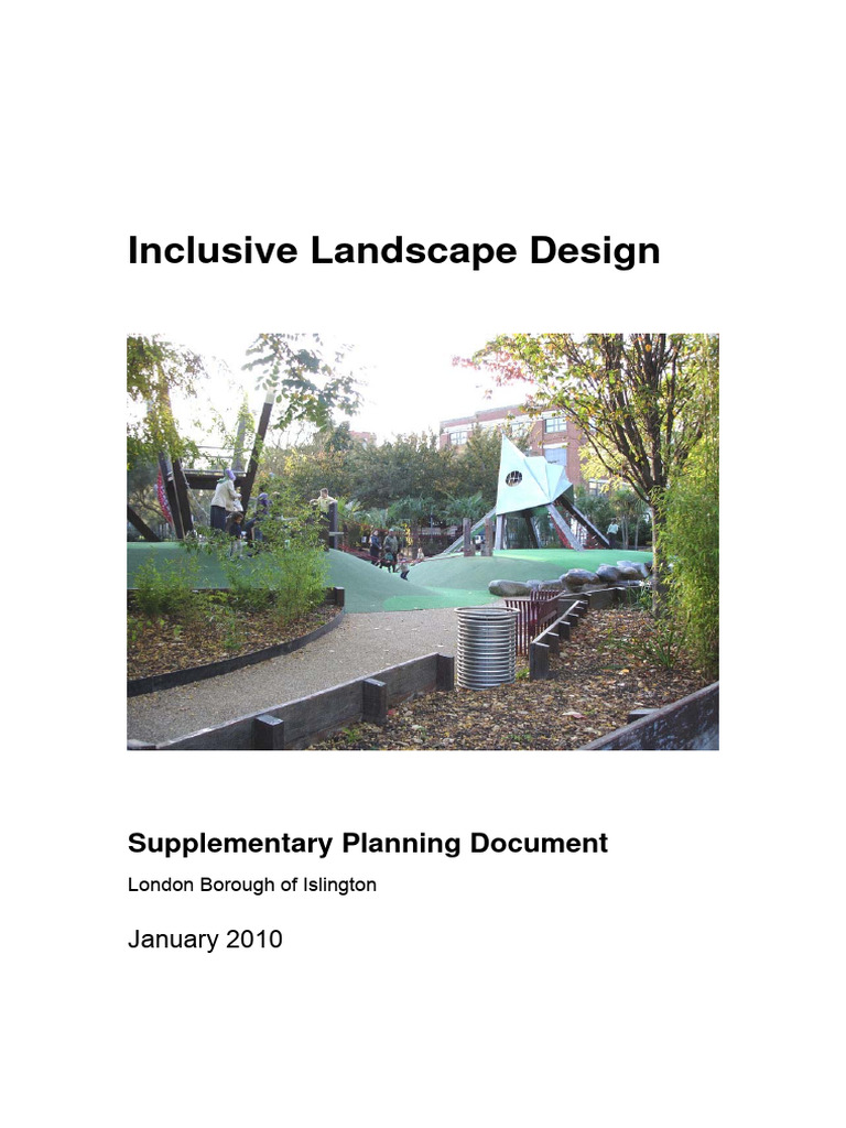 Inclusive Landscape Design: Supplementary Planning Document | PDF ...