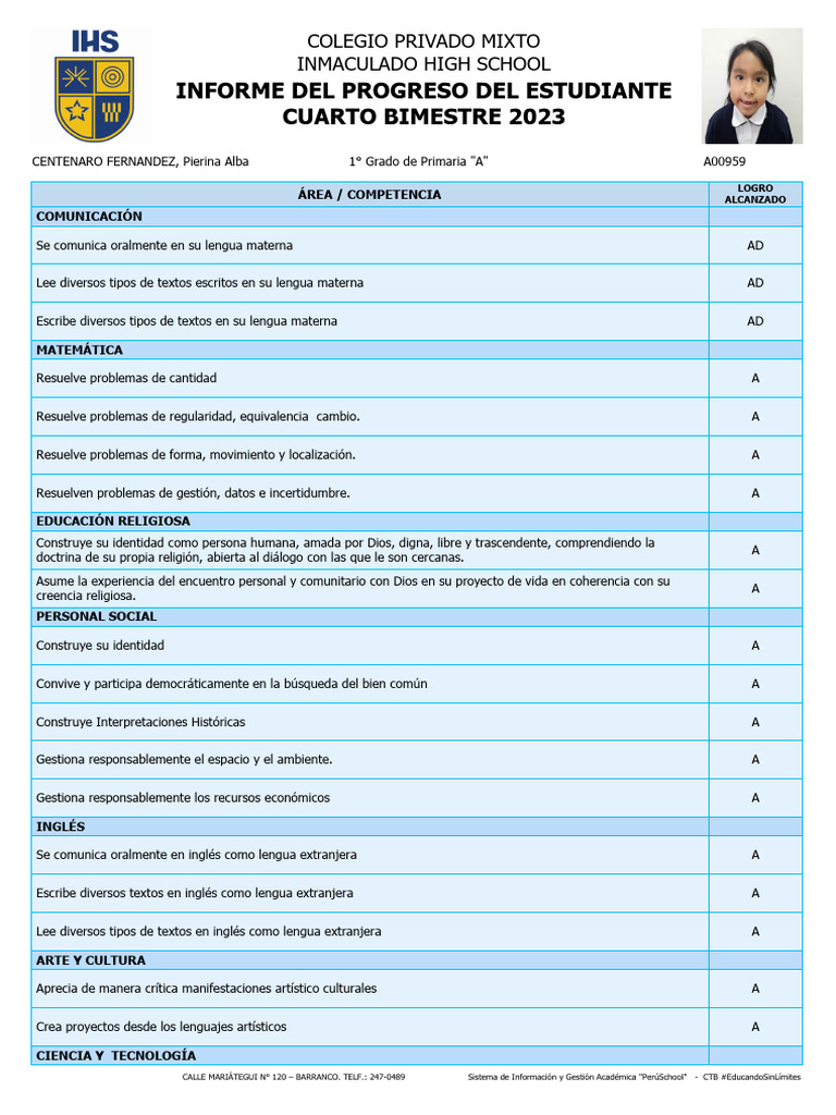 Libreta de Notas Periodo 4 - A00959 | PDF