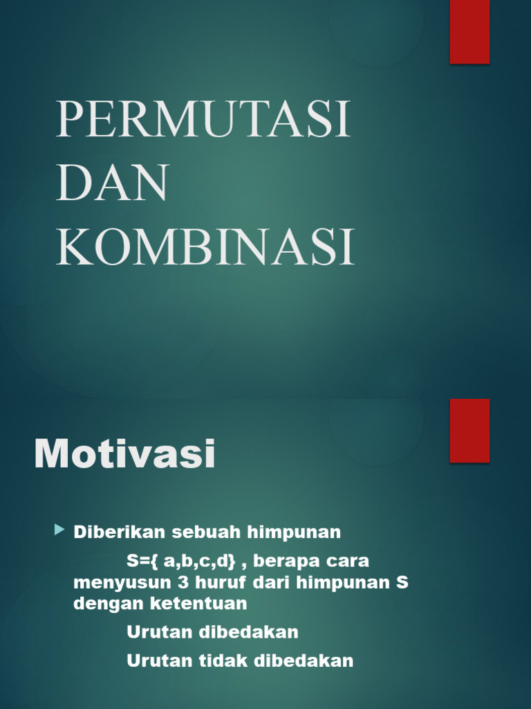 Ppt3-Permutasi Kombinasi | PDF