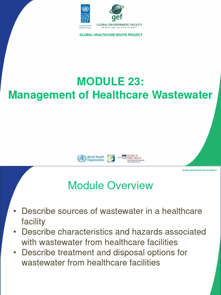 Module 23 - Management of Health Care Wastewater | PDF | Sewage ...
