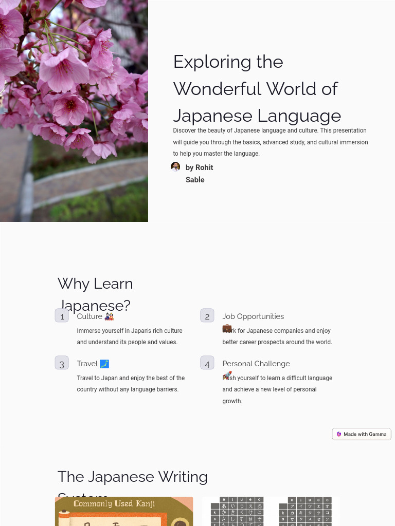 Exploring The Wonderful World of Japanese Language | PDF