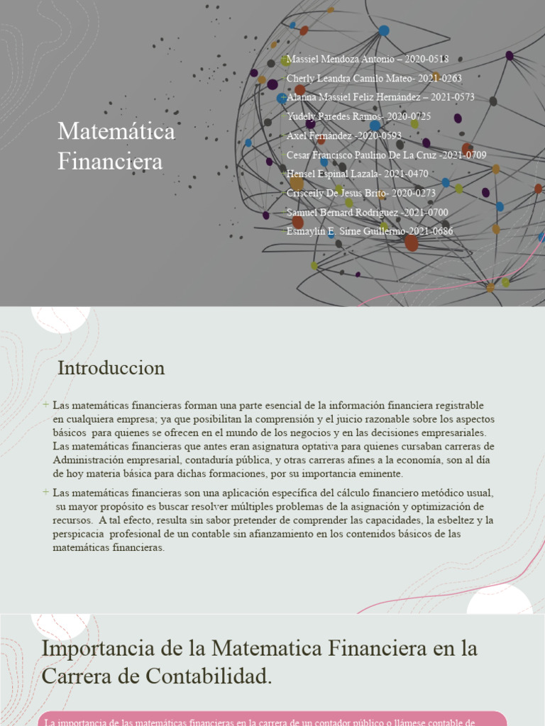 Exposicion de Matematica Financiera | PDF
