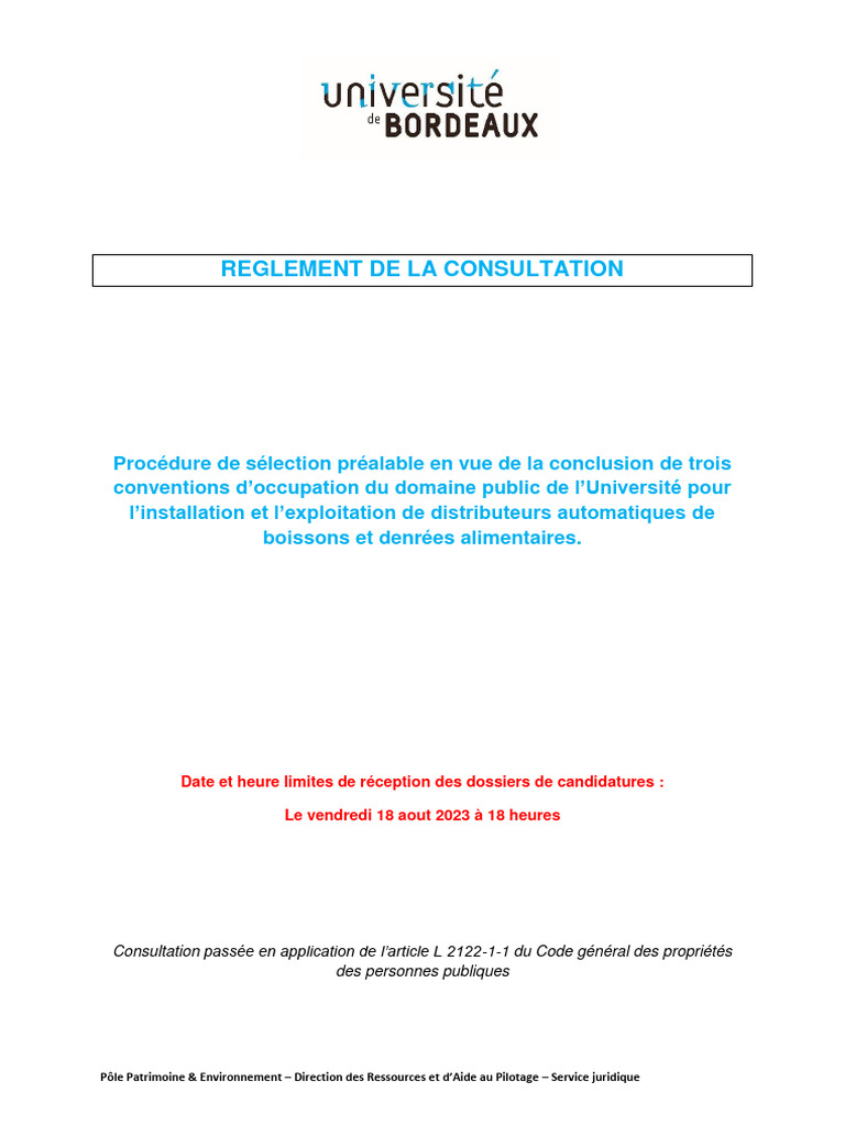 Reglement Consultation | PDF