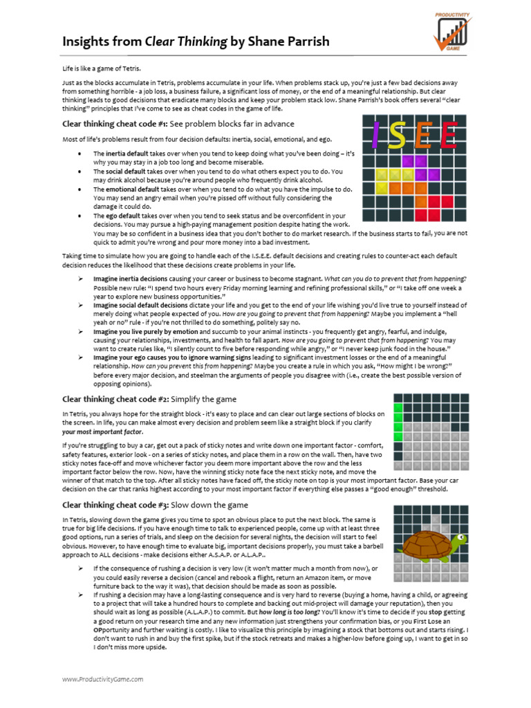 Clear Thinking | PDF