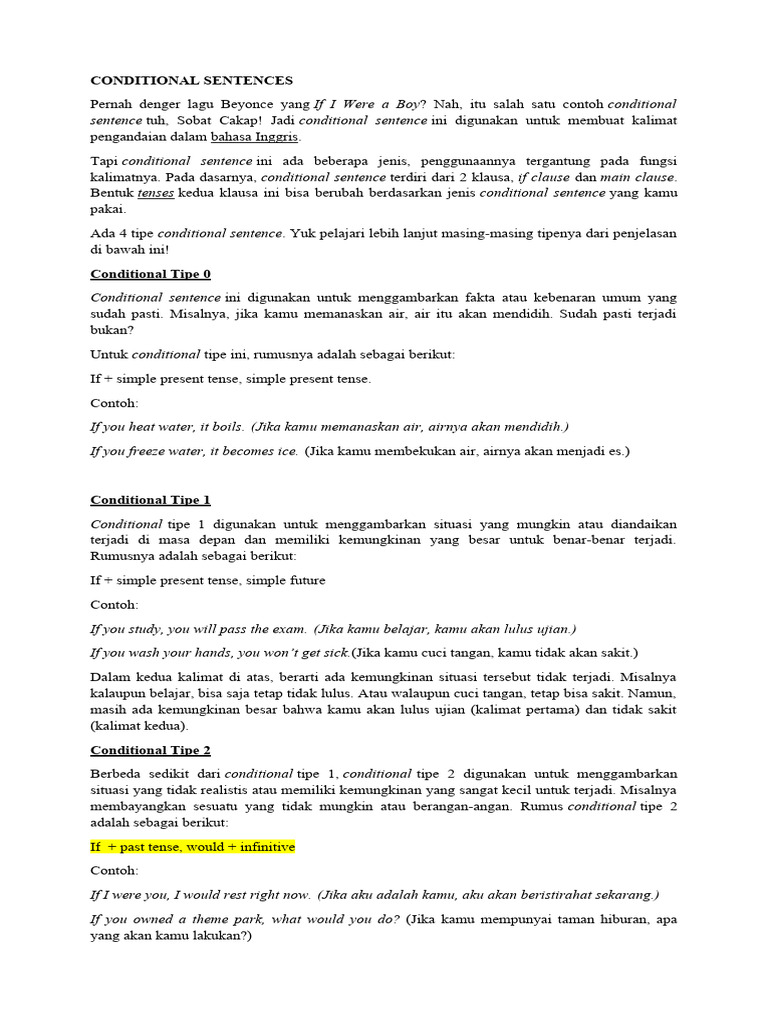 Conditional Sentences | PDF