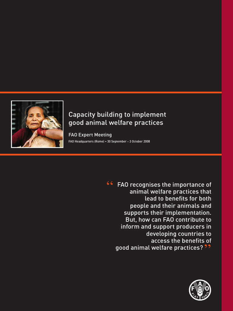 Capacity Building To Implement Good Animal Welfare Practices | PDF ...
