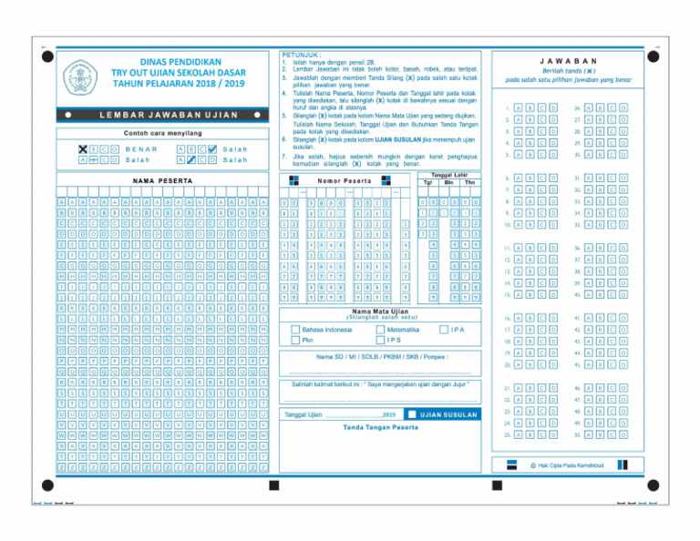 LJK Pilihan Ganda | PDF