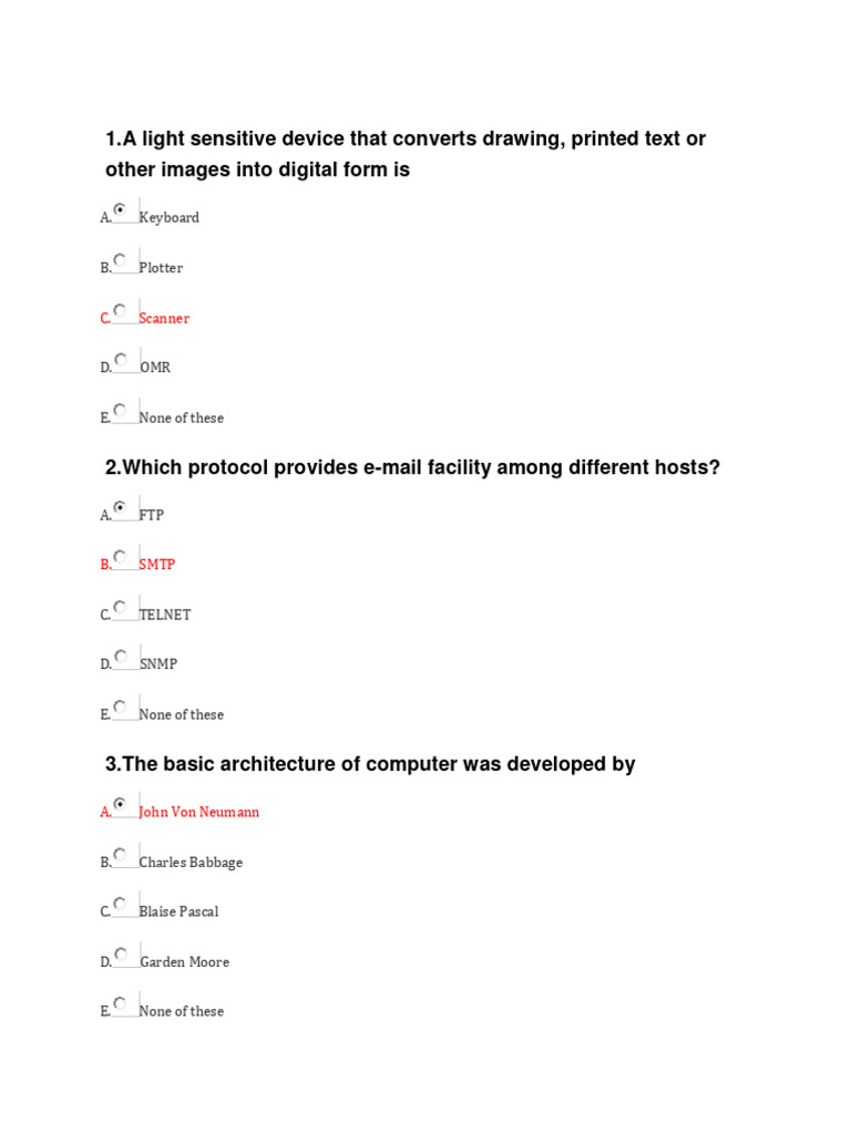 Computer Basic Answer Keys Pdf Read Only Memory Computer Data Storage