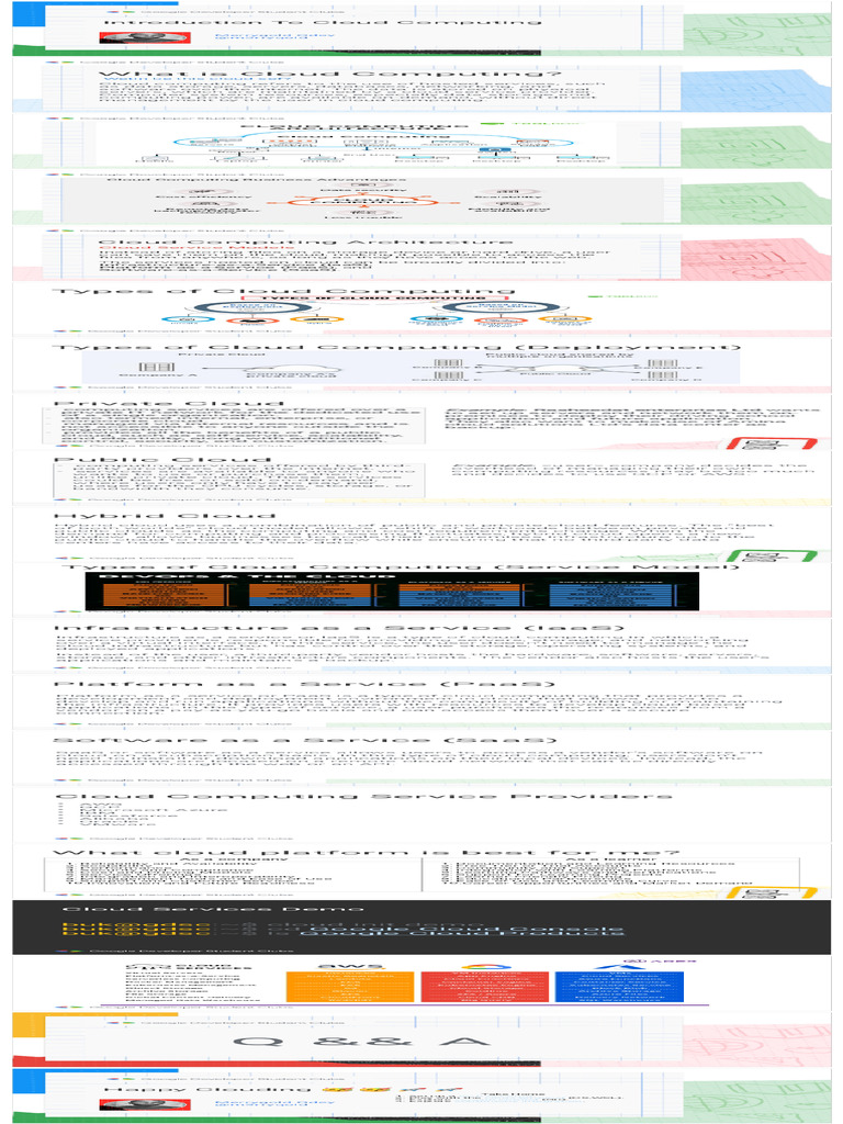 Introduction To Cloud Computing by GDSC BUK | PDF