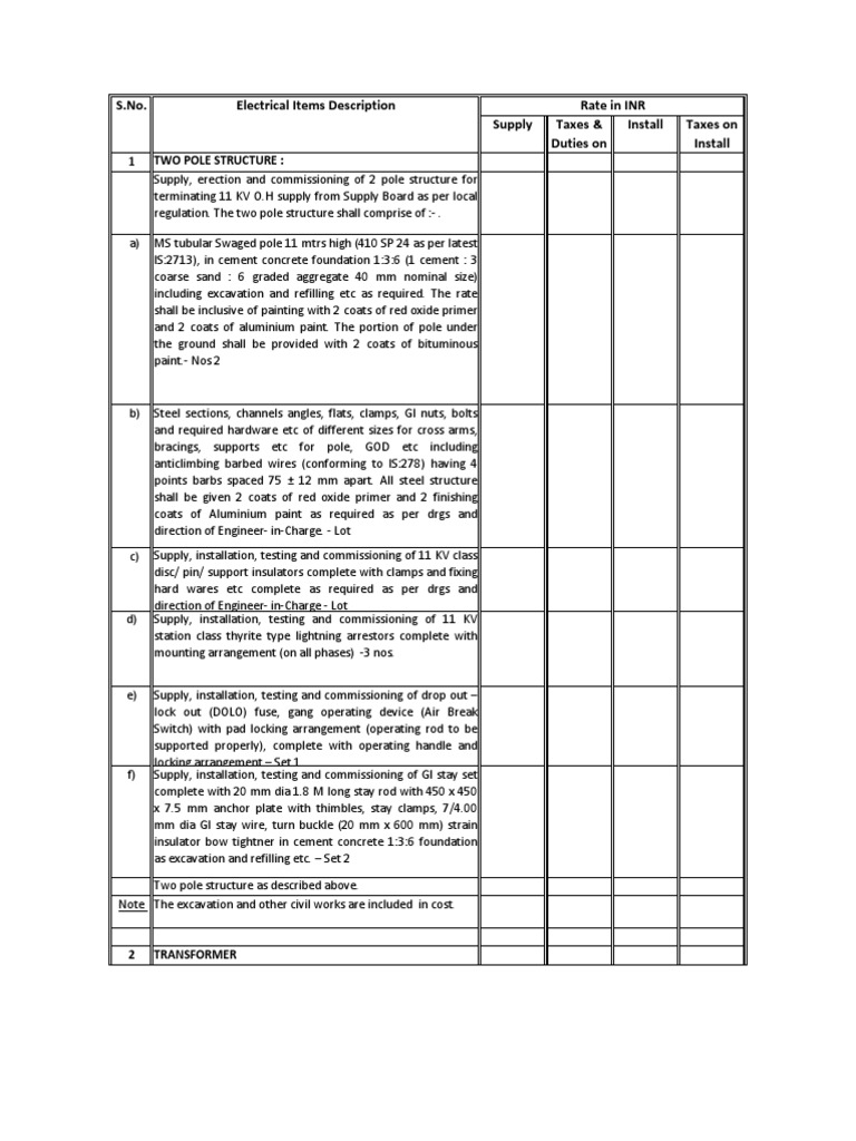 Transformer Quotation | PDF | Insulator (Electricity) | Transformer