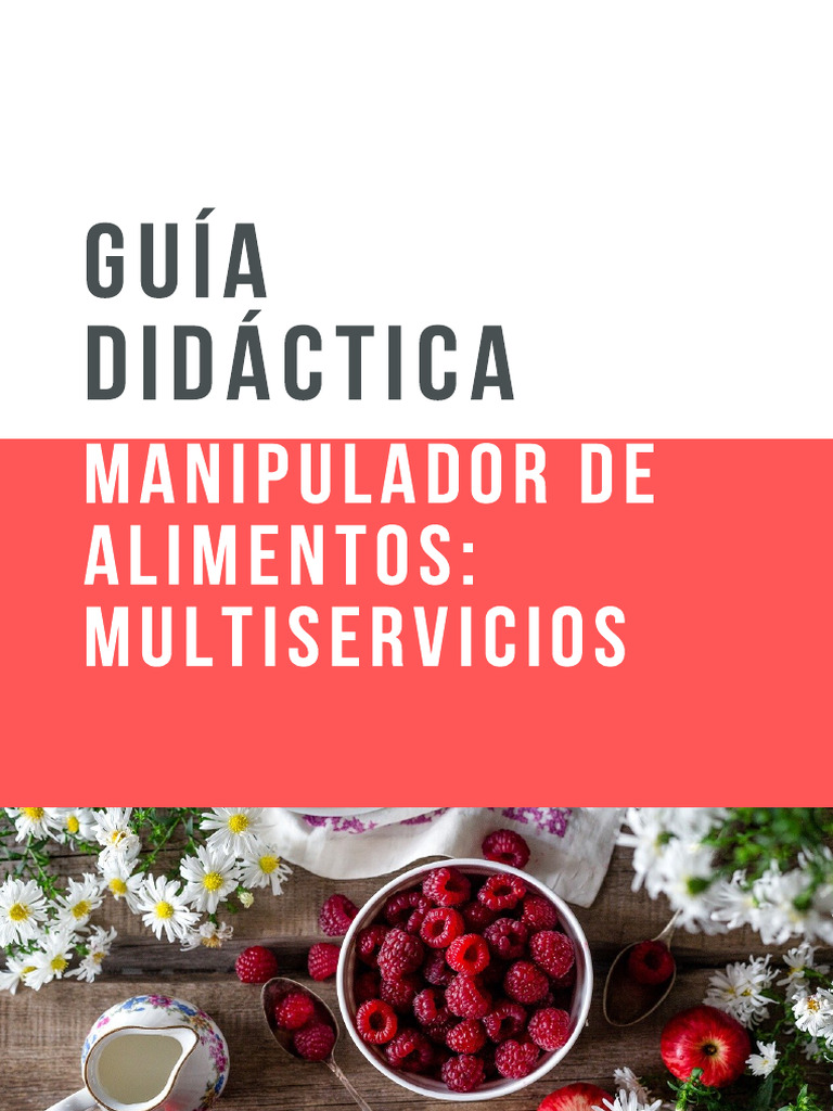 Guía Didáctica Curso Manipulador De Alimentos Multiservicios Pdf