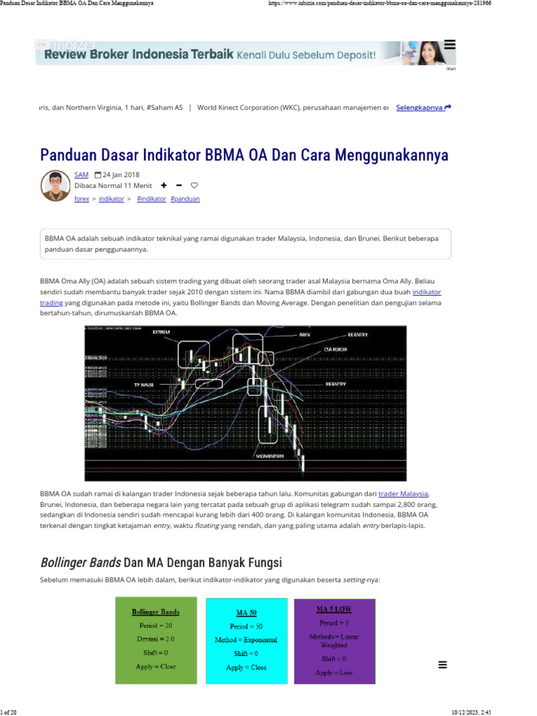 Panduan Dasar Indikator BBMA OA Dan Cara Menggunakannya | PDF