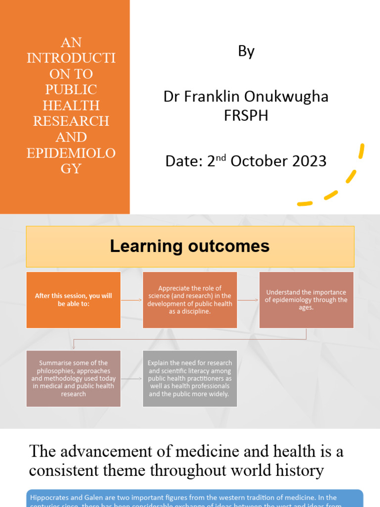 Introduction To Public Health Research and Epidemiology (October 2023) | PDF | Public Health ...