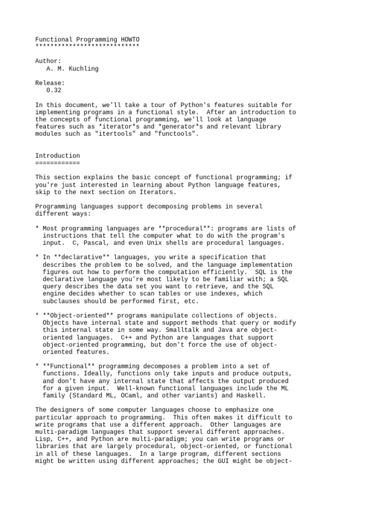 Functional | PDF | Programming | Computer Program