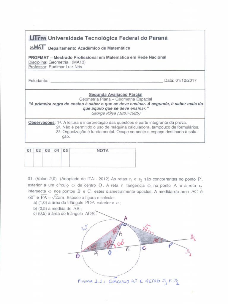 AVII MA13 2 17 Gabarito | PDF