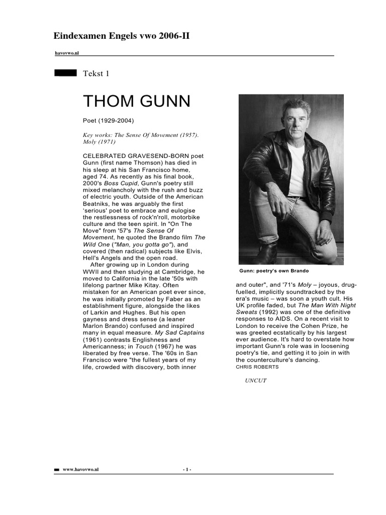 Thom Gunn | PDF | Rationality | Conspiracy Theory