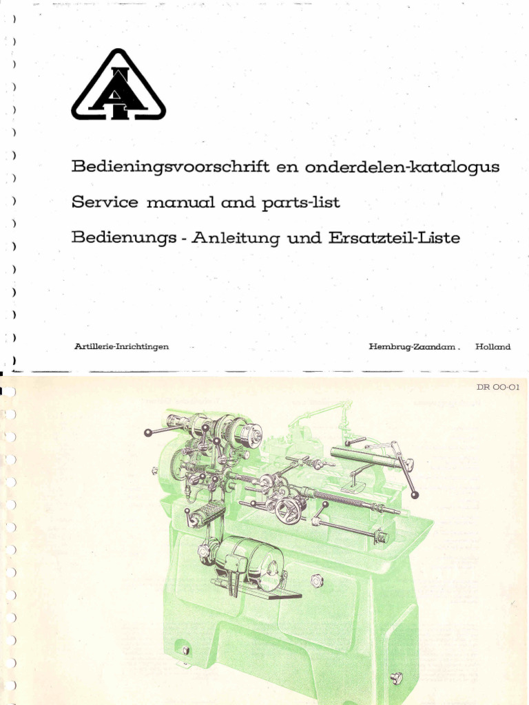 Hembrug AI dr1s Service Manual en Partslist | PDF