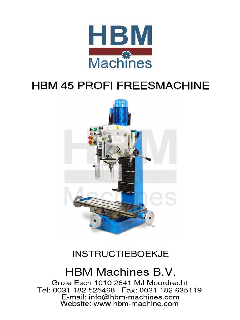 HBM 45 PROFI Freesmachine (00208 - 00209) | PDF