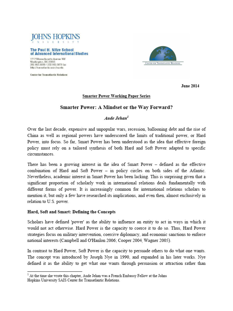 Smart Power | PDF | Soft Power | Political Science