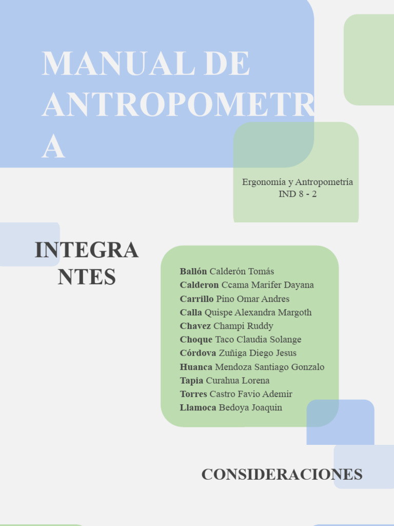 Antropometría Pdf Cuerpo Humano Unidades De Medida