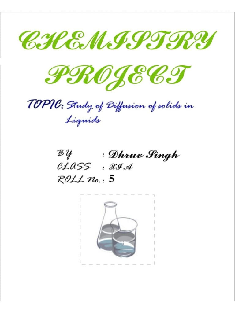 Chemistry Project Dhruv Singh... | PDF