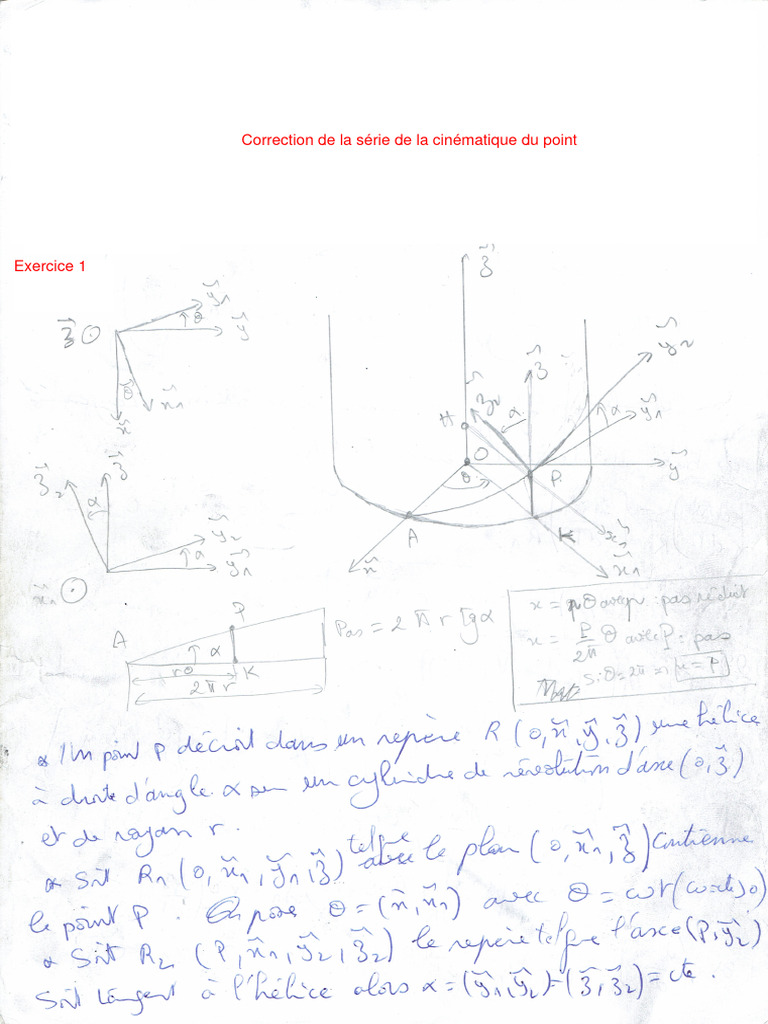 Correction TD6 Cinematique Du Point | PDF