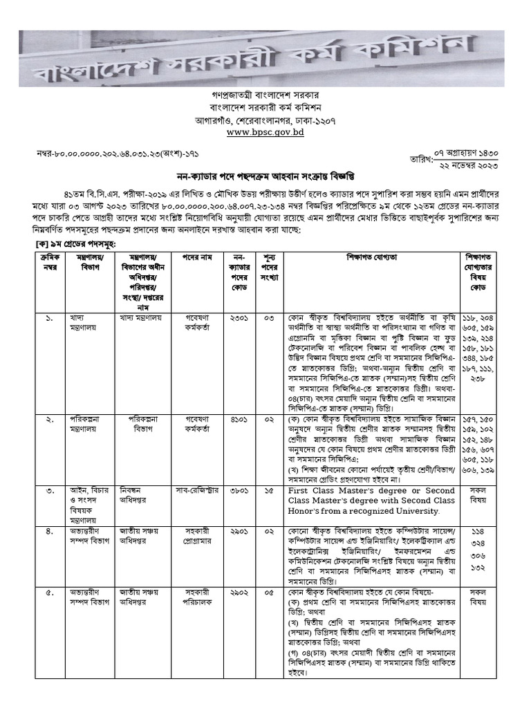 WWW BPSC Gov BD | PDF