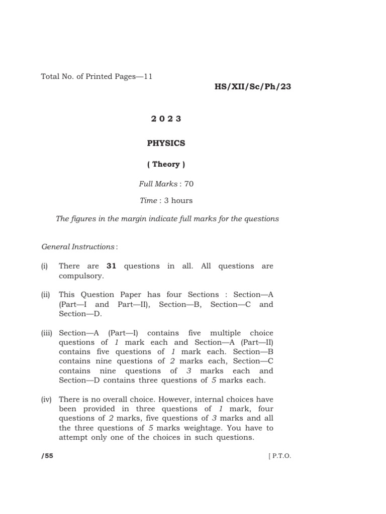HSSLC 2023 Physics | Download Free PDF | Photoelectric Effect ...