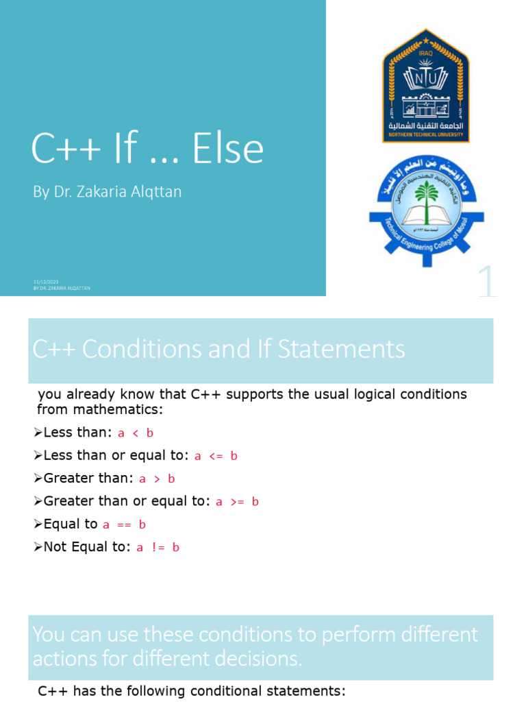 C++ If Lect6 | PDF