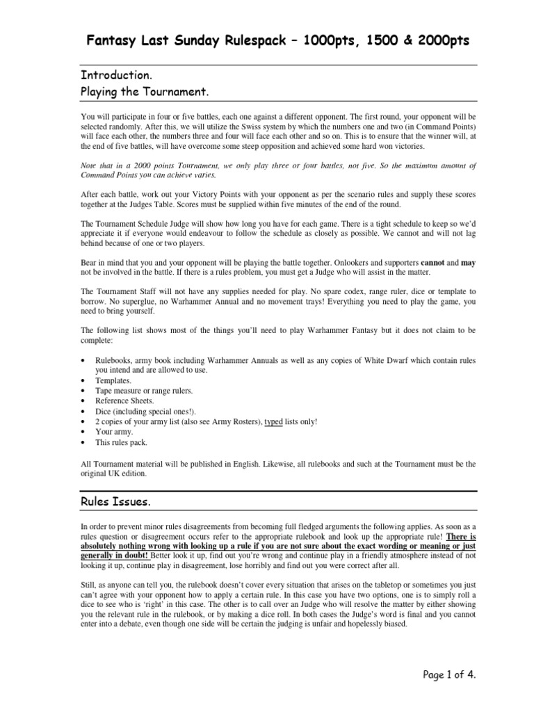 Fantasy Rules Pack | PDF