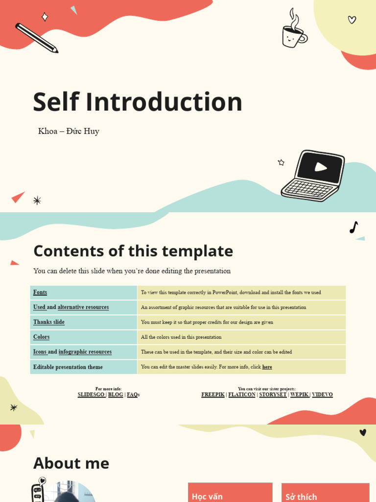 Self Introduction For College Admission by Slidesgo | PDF