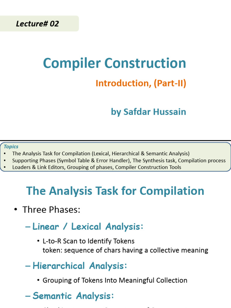 Compiler Construction | PDF