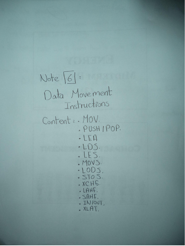 Note6 DataMovementInstructions | PDF