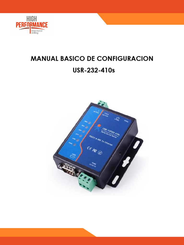 Manual Básico de USR-TCP 232-410s | PDF