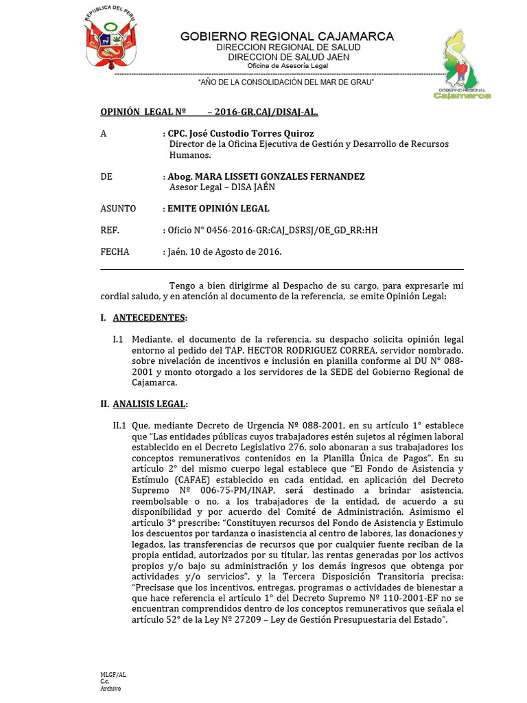 Informe Legal - Du #088 Hector | PDF