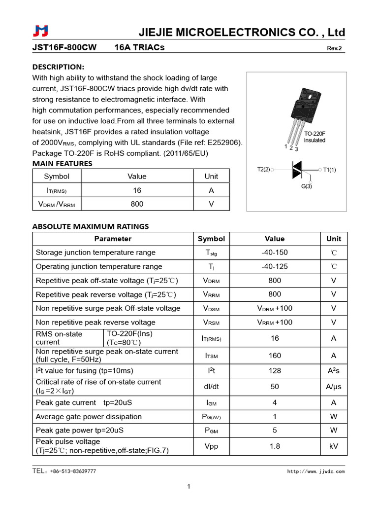 JST16F 800CW V2.0 | PDF | Root Mean Square | Materials Science
