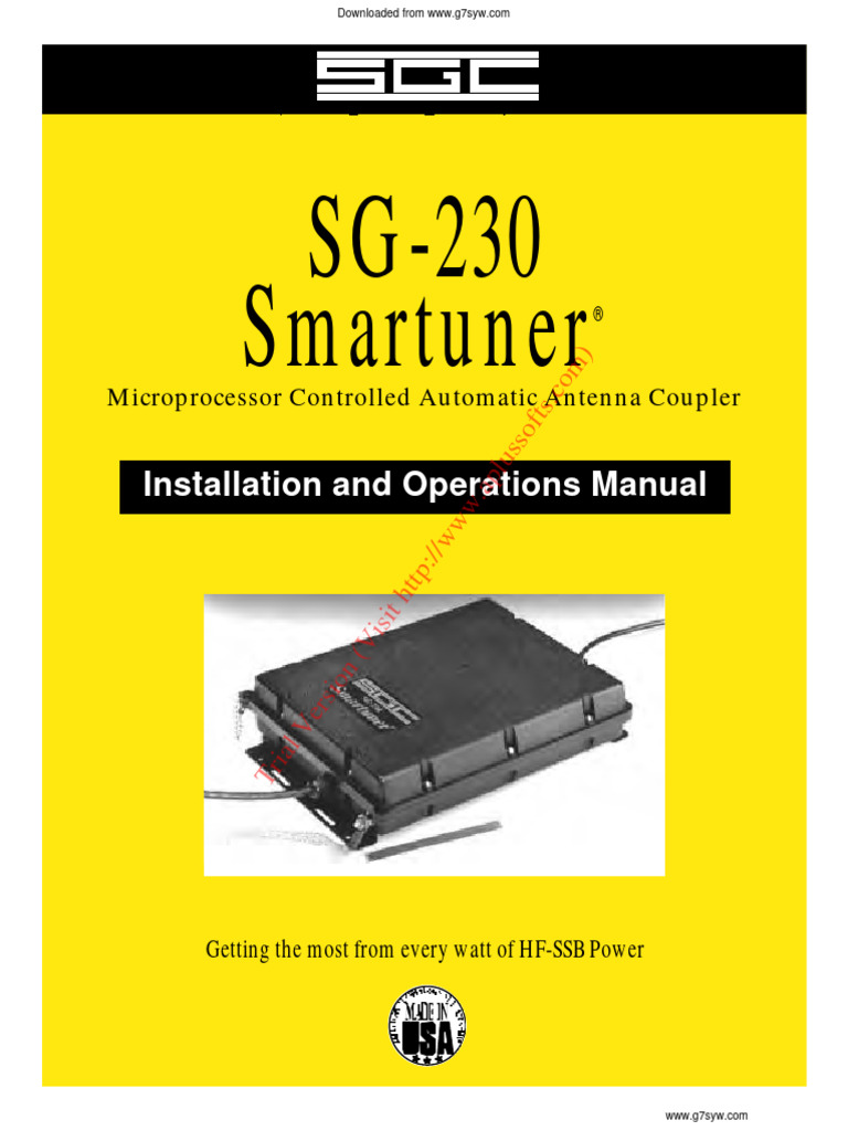 SGC 230 Smartuner | PDF