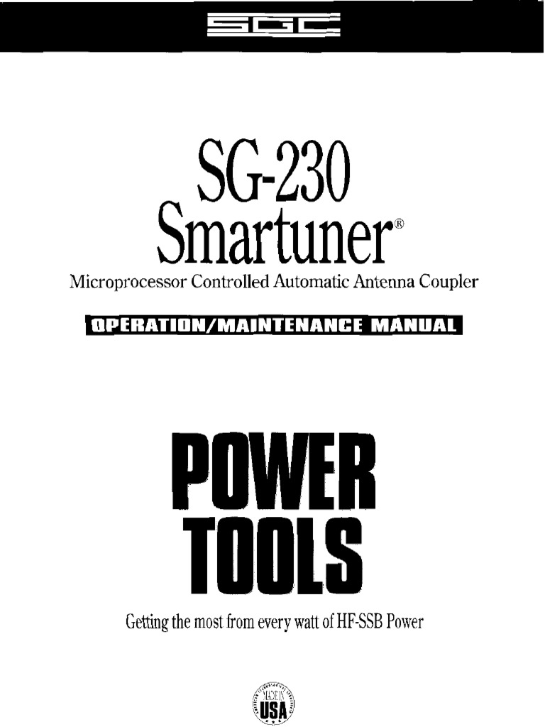 SGC 230 Tuner Manual Download | PDF | Home & Garden