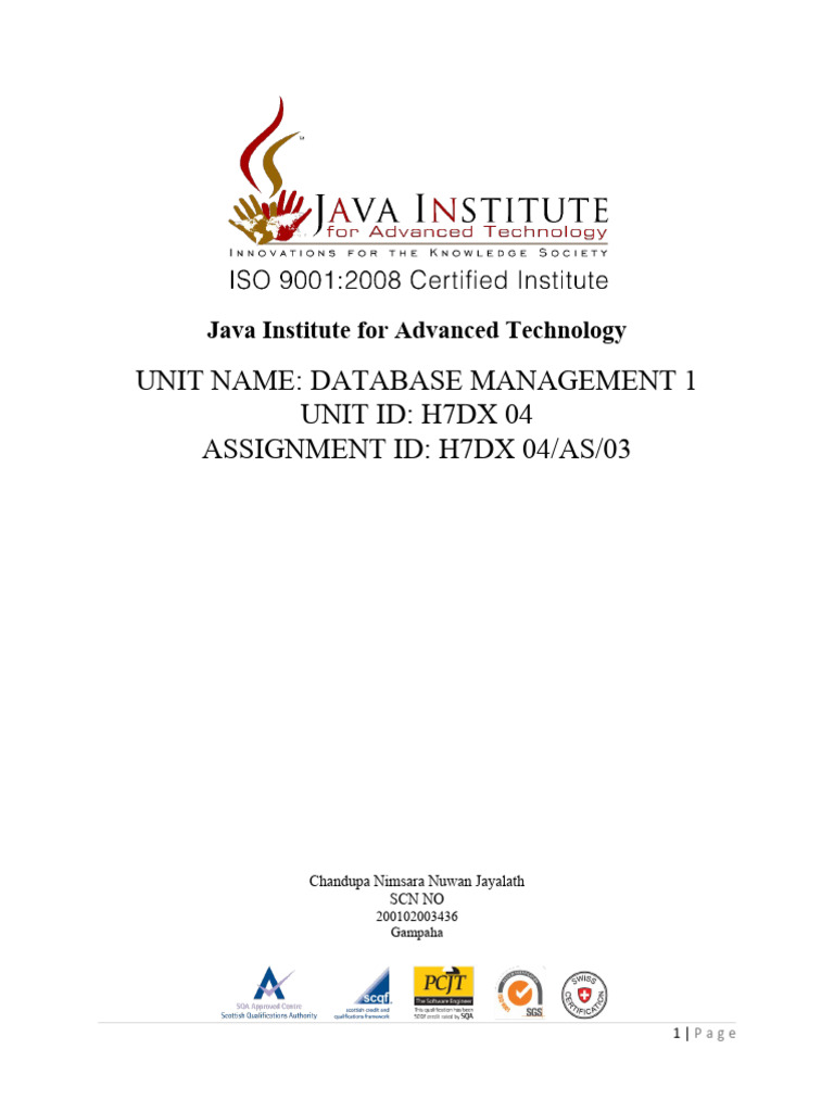 DBMS Assignment 3 | PDF