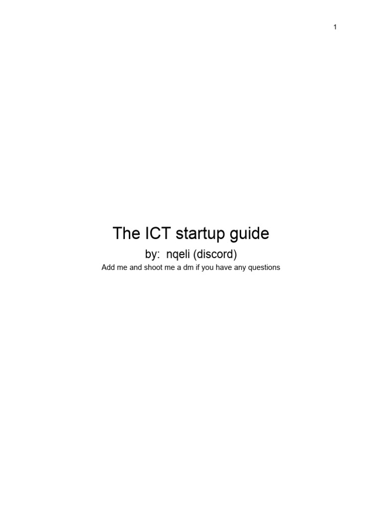 An ICT Traders Startup Guide | PDF