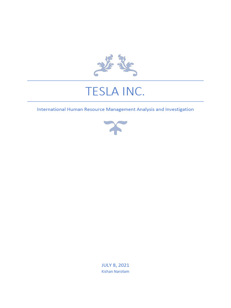 Tesla's International HRM Challenges | PDF