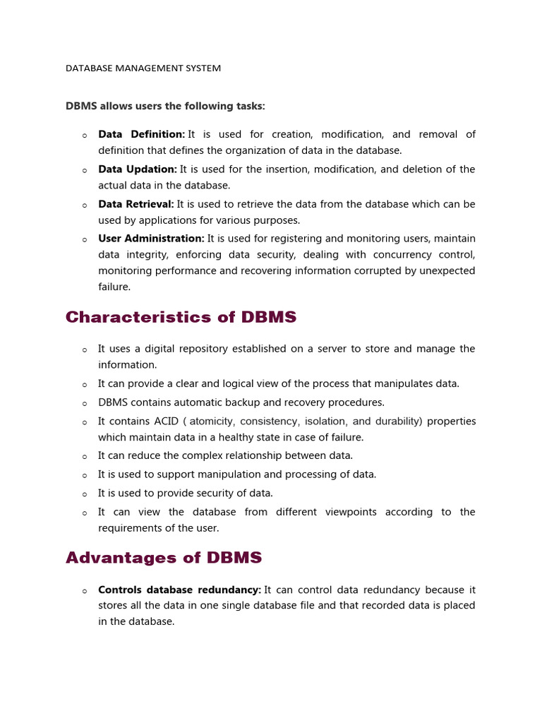 Database Management System Pdf Relational Database Databases