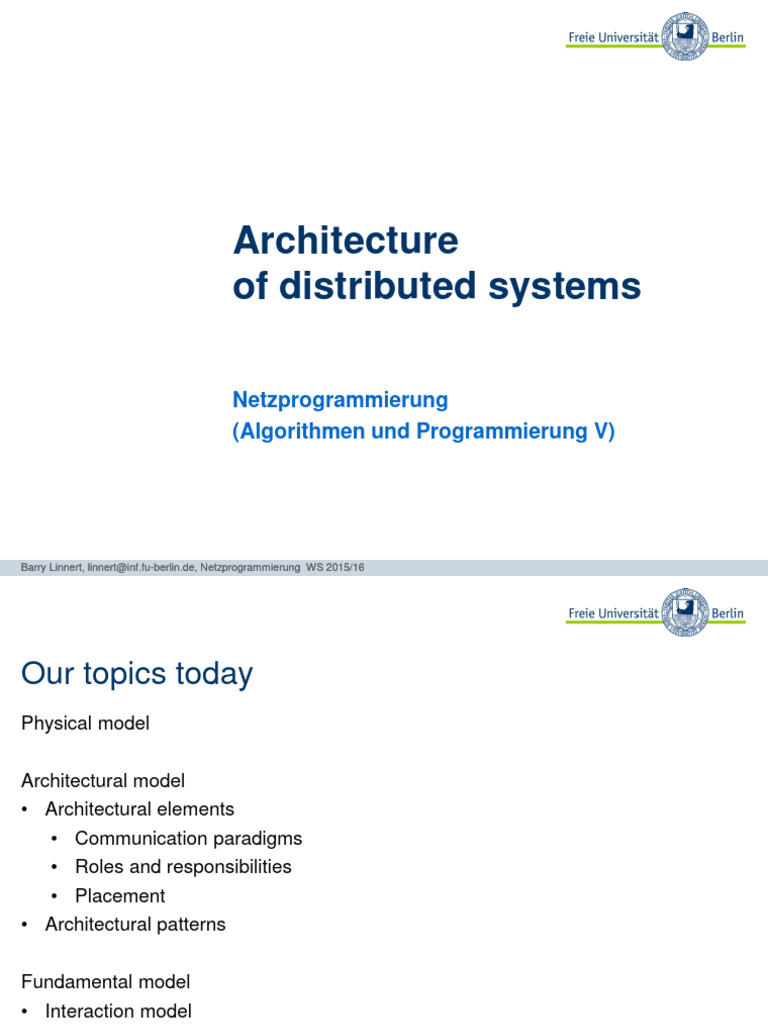 Distributed Systems Architecture Guide | PDF