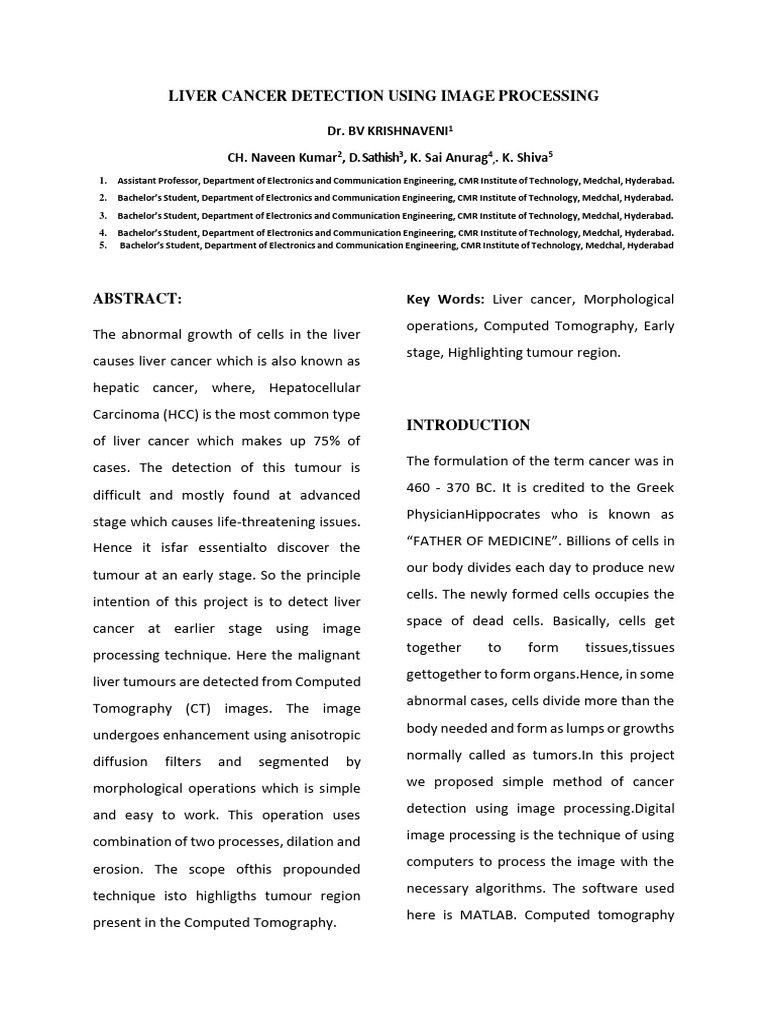 Liver Cancer | PDF | Technology & Engineering