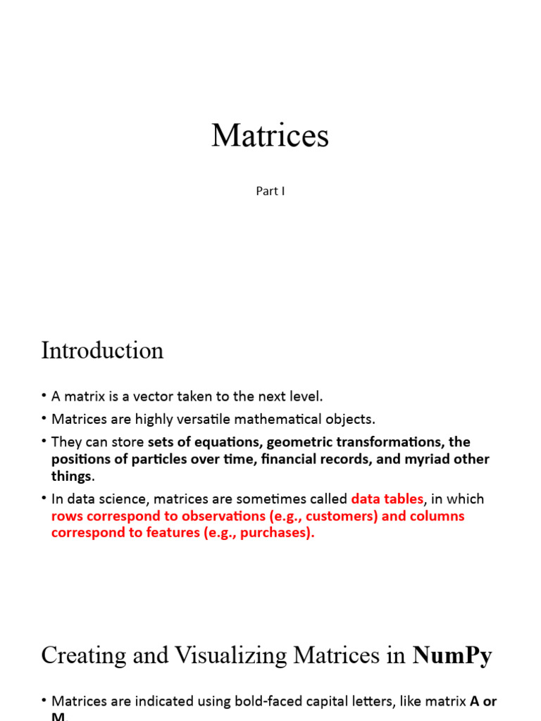 Matrices | PDF | Matrix (Mathematics) | Linear Map