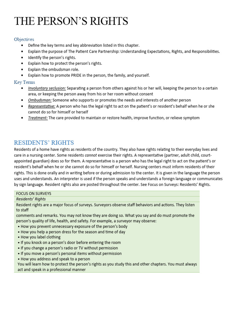 Understanding Residents' Rights in Care | PDF | Child Abuse | Defamation