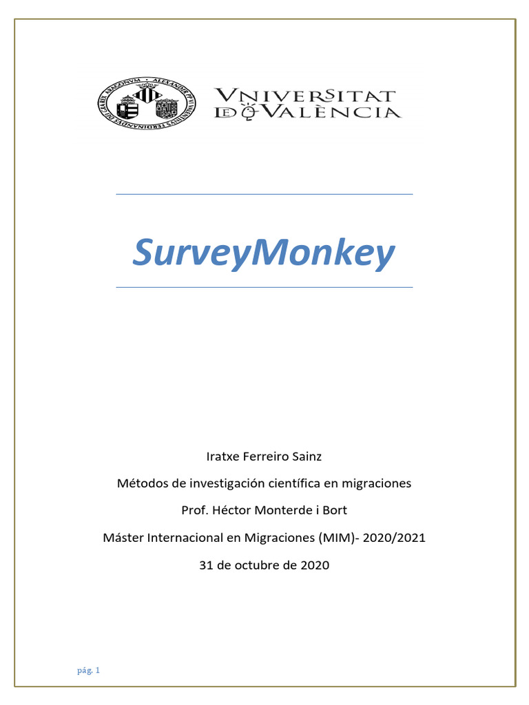Guía de Encuestas con SurveyMonkey | PDF