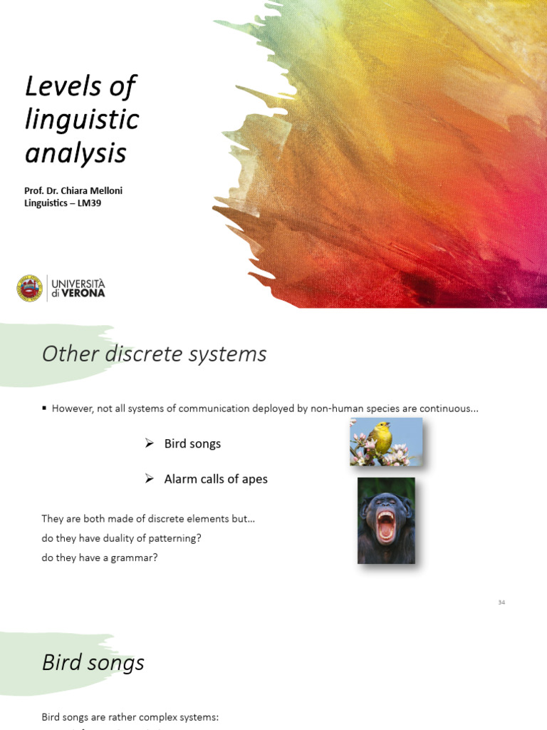 3-4 - Levels of Linguistic Analysis | PDF | Larynx | Phonetics