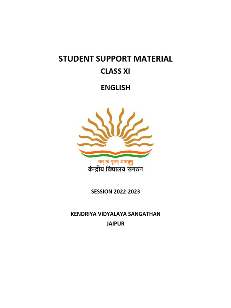 Class Xi - Student Support Material | PDF